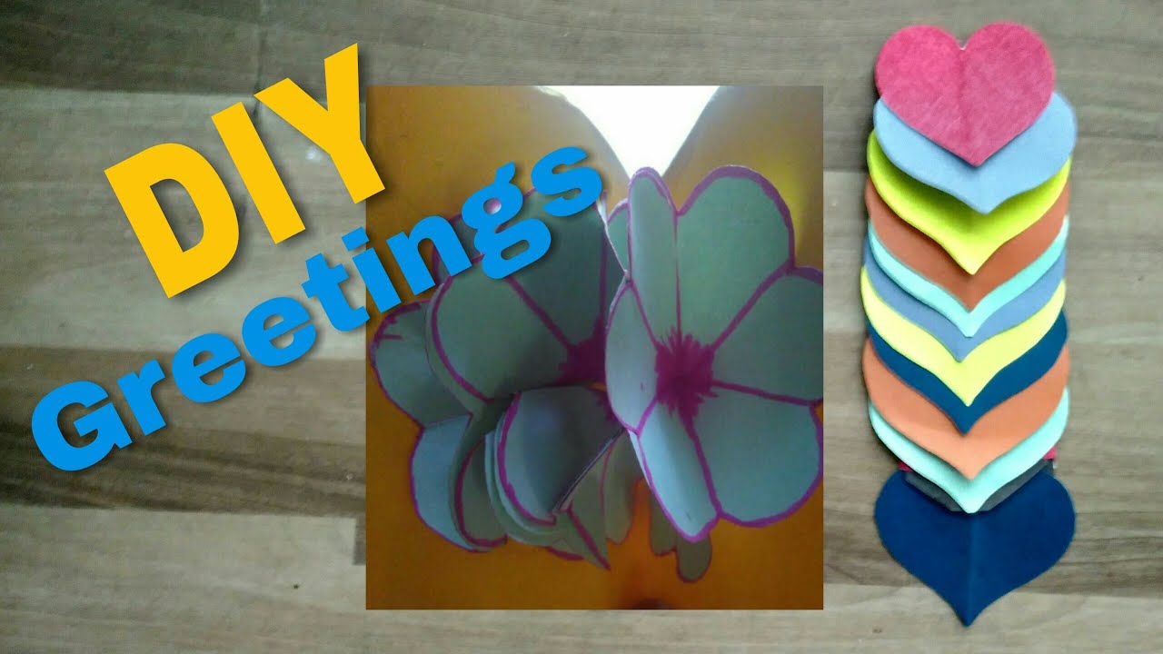 DIY pop- up flower card | DIY waterfall card - YouTube