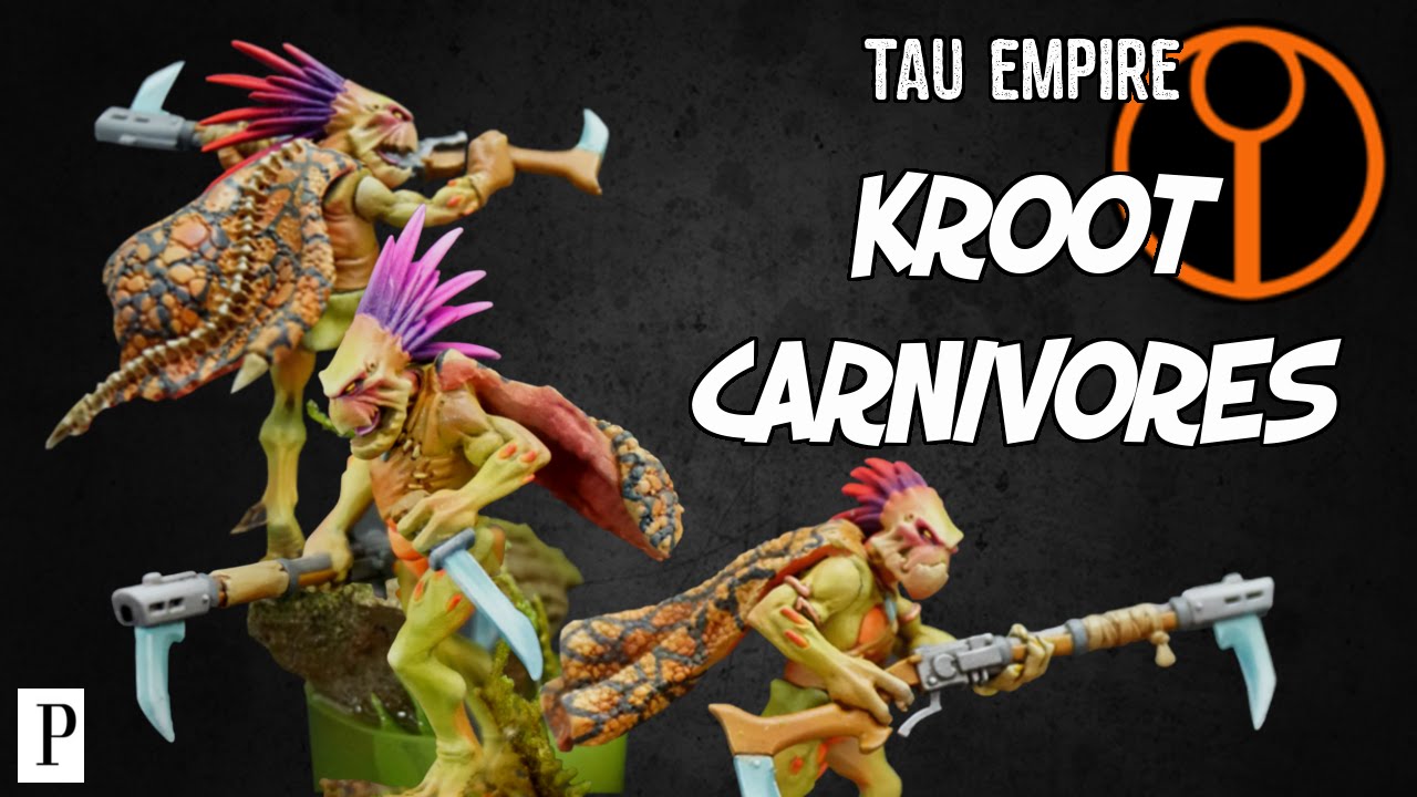 How To Paint Tau Empire Kroot Carnivores - YouTube
