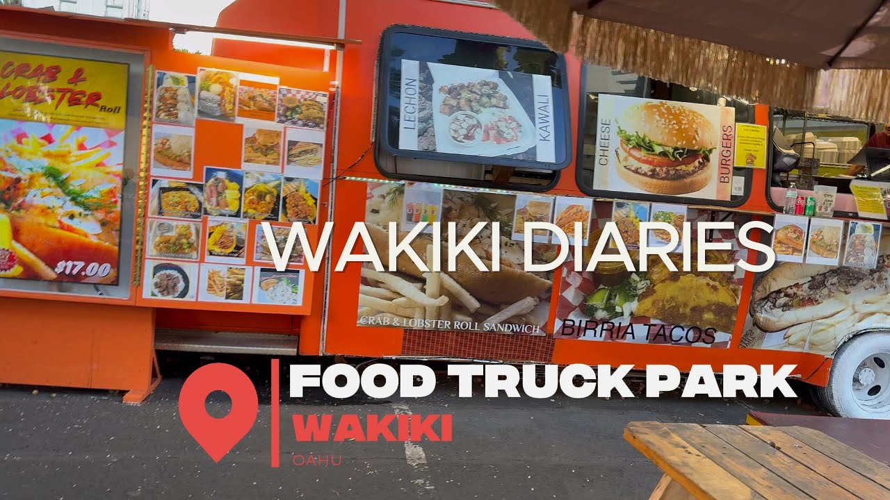 Best food in food truck park in Wakiki and amazing beach vibe - YouTube