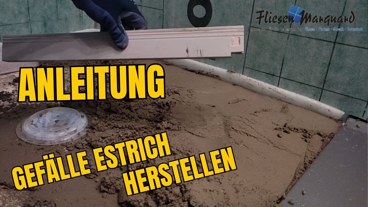 Fabelhafte Dusche Estrich Geflle Ebenbild
