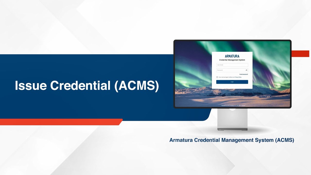 Armatura Credential Management System (ACMS) Tutorial - Issue ...
