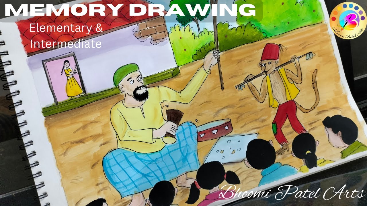 Memory Drawing #1 । Elementary । Intermediate । Poster Painting । Human ...