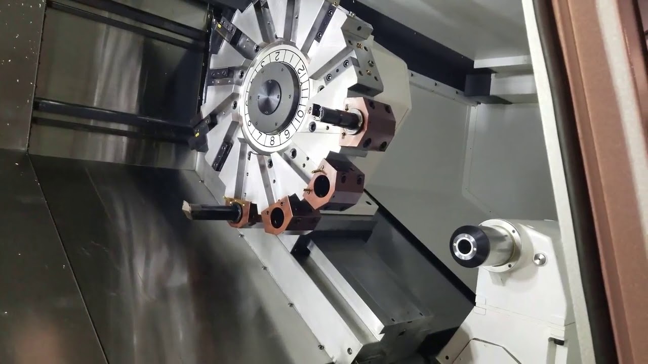 OKUMA LB 45 III BIG BORE CNC - YouTube