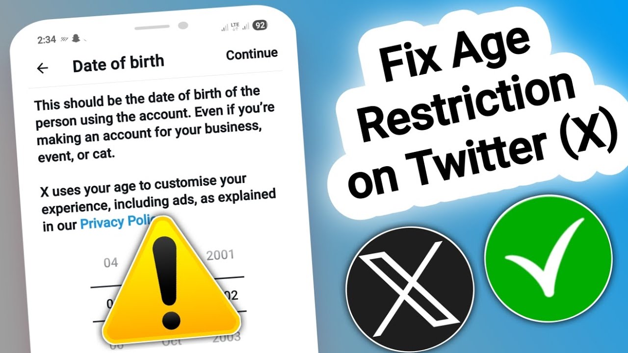 How To Fix Age Restriction on X (Verify Your Account) - YouTube