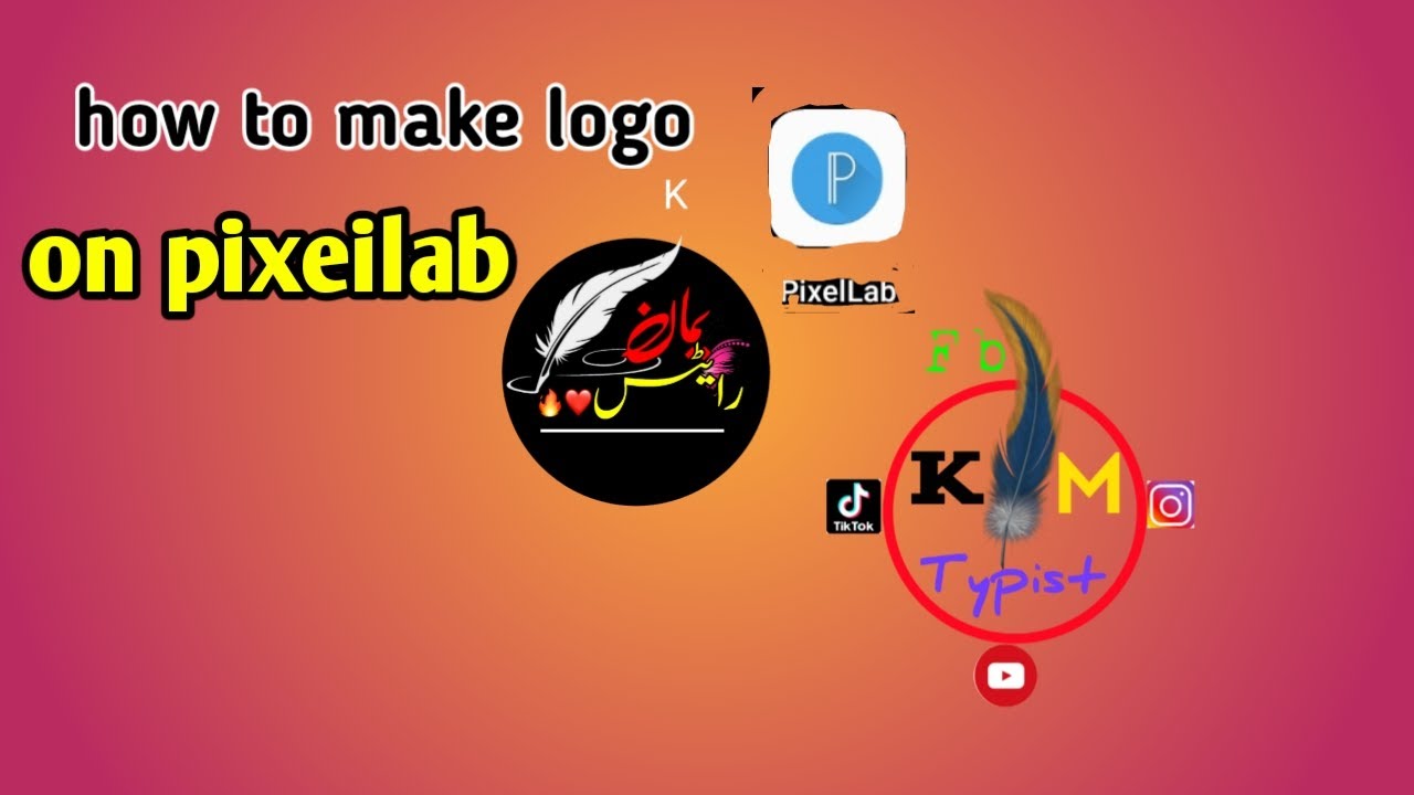 how to make logo in pixeilab #K_M_Typist - YouTube