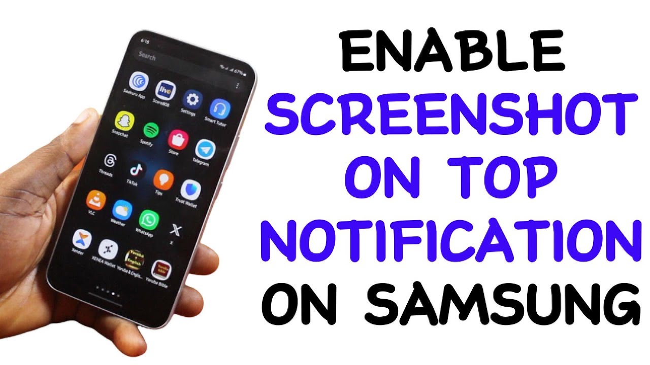 How to Enable Screenshot on Top Notification on Samsung - YouTube