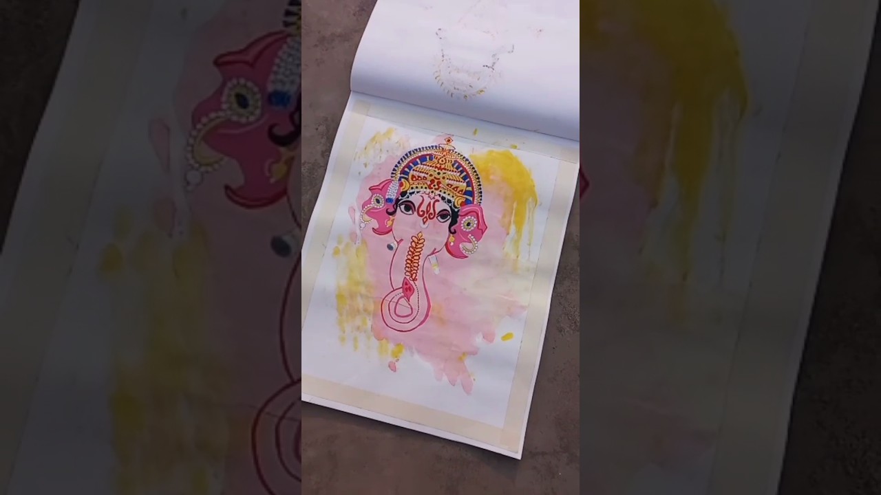 ###viral video beautiful painting 🖼 Ganesh Chauth special || Jay Shri ...