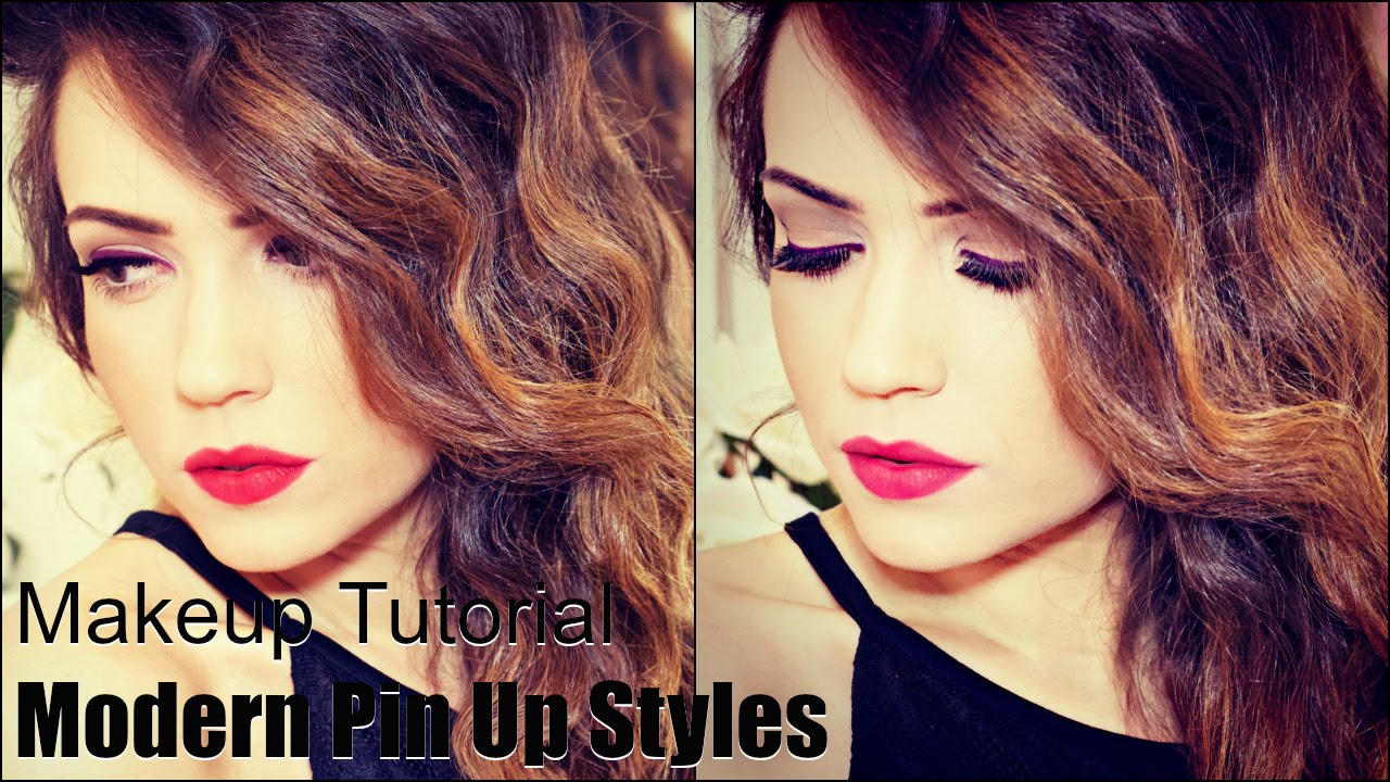 Modern Pin Up Styles | Makeup Tutorial | With MakeupBySaz - YouTube