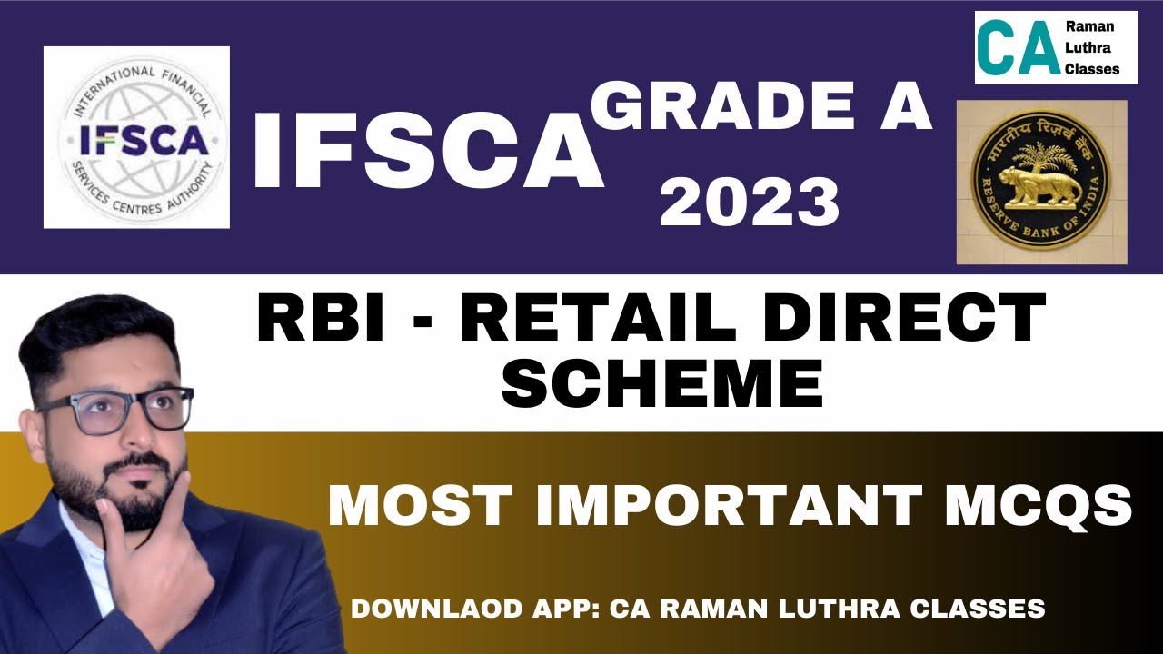 Most Important MCQs on Retail Direct Scheme | IFSCA Grade A 2023 ...