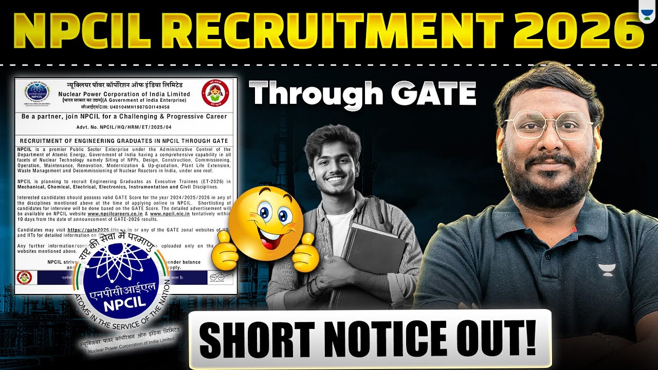 🚨Important Update: NPCIL Executive Trainee Recruitment through GATE ...