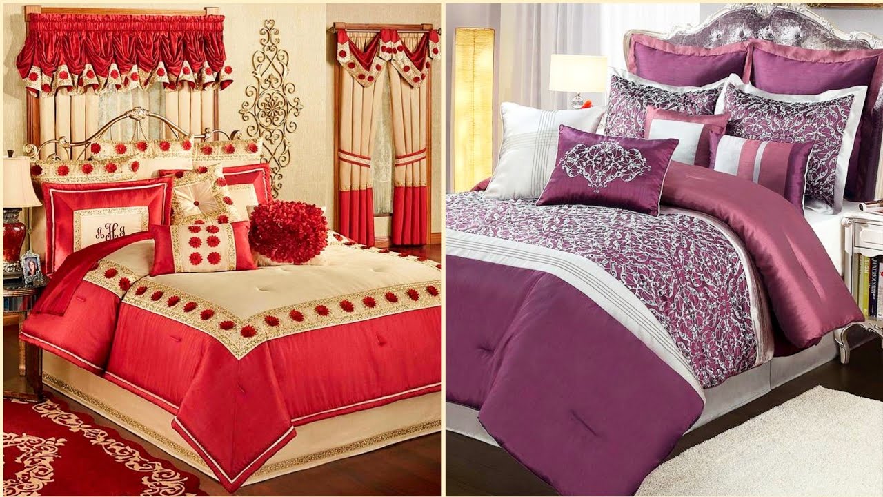 Most Beautiful Designer Fancy Bed Sheets Blanket Pellow Cushion Design ...