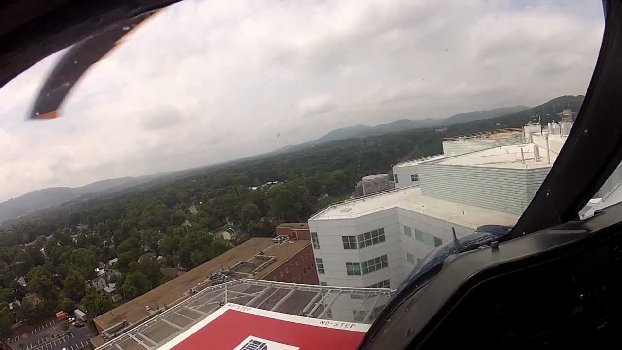 Testing the new helipad at UVA Health System - YouTube