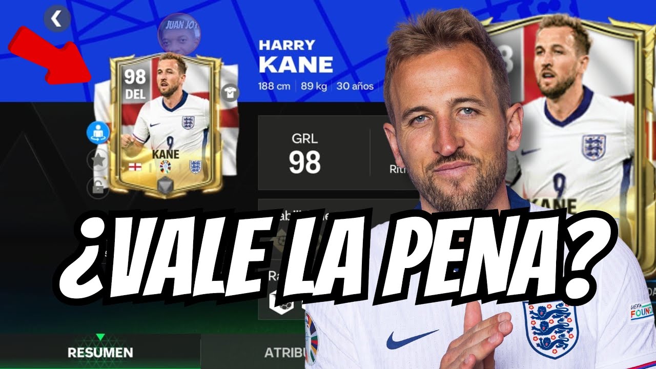 ¿VALE la PENA o Está SOBREVALORADO? 🤔 ¡HARRY KANE CARTA EUROCOPA DC 98 en FC MOBILE 24! ⚽️ - YouTube