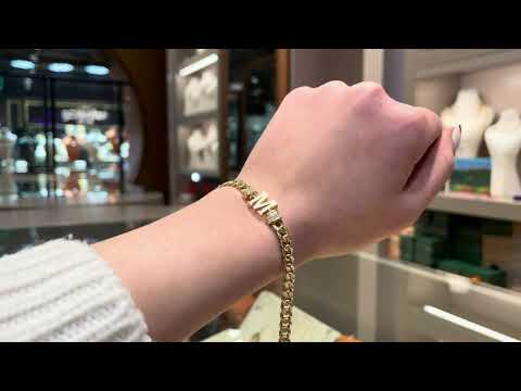 14 Ayar Altın M harfli Bileklik