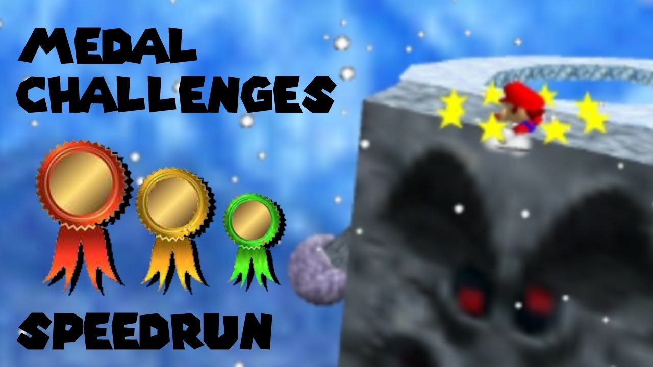 Super Mario 74 - Medal Challenges - Stomp on Whomp - YouTube