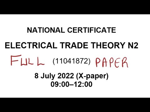 ELECTRICAL TRADE THEORY N2 JULY 2022 MEMO @mathszoneafricanmotives ...