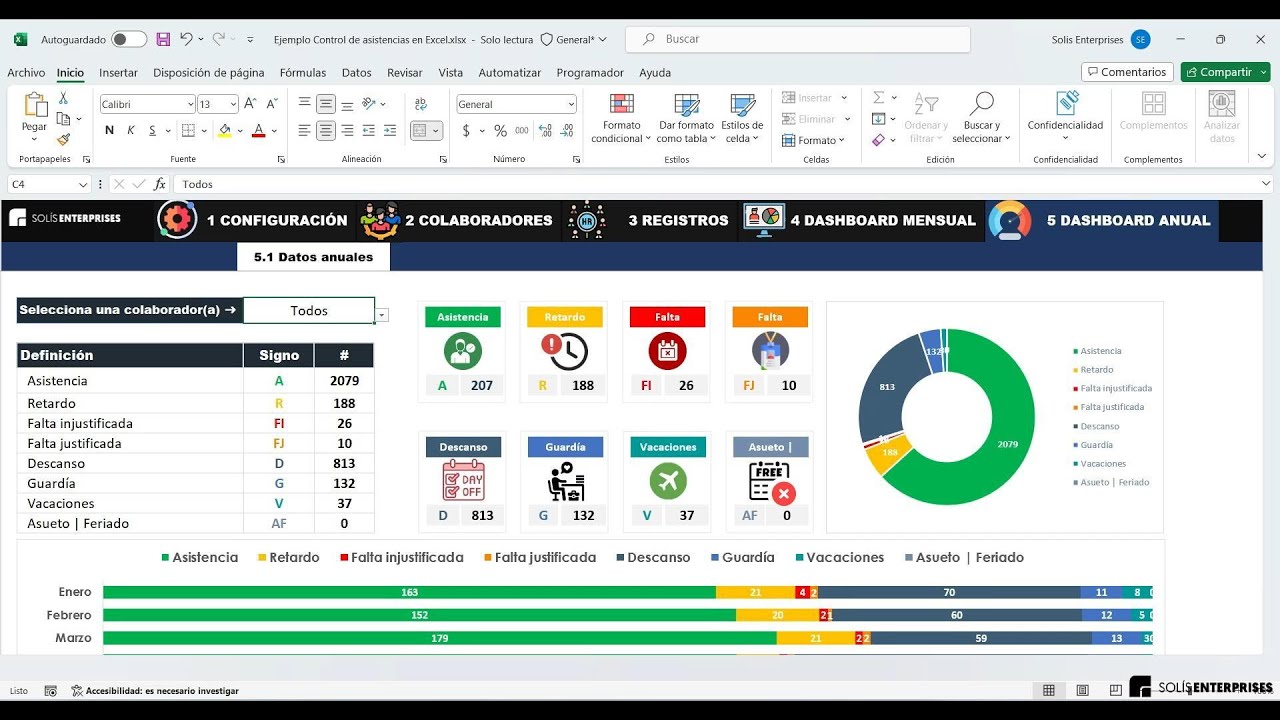 Control de asistencias en Excel | Lista de asistencia excel 📆🎯 - YouTube