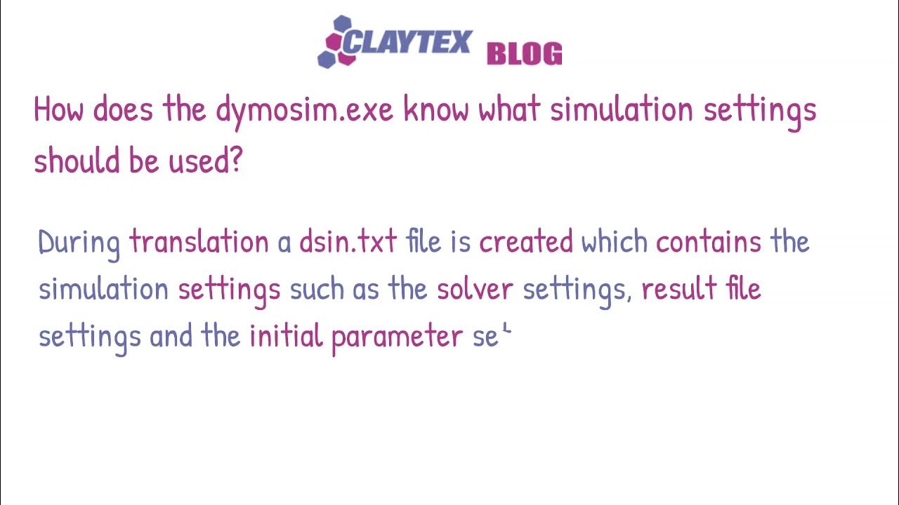 Run dymosim.exe from the command line - Claytex Tech Blog - YouTube