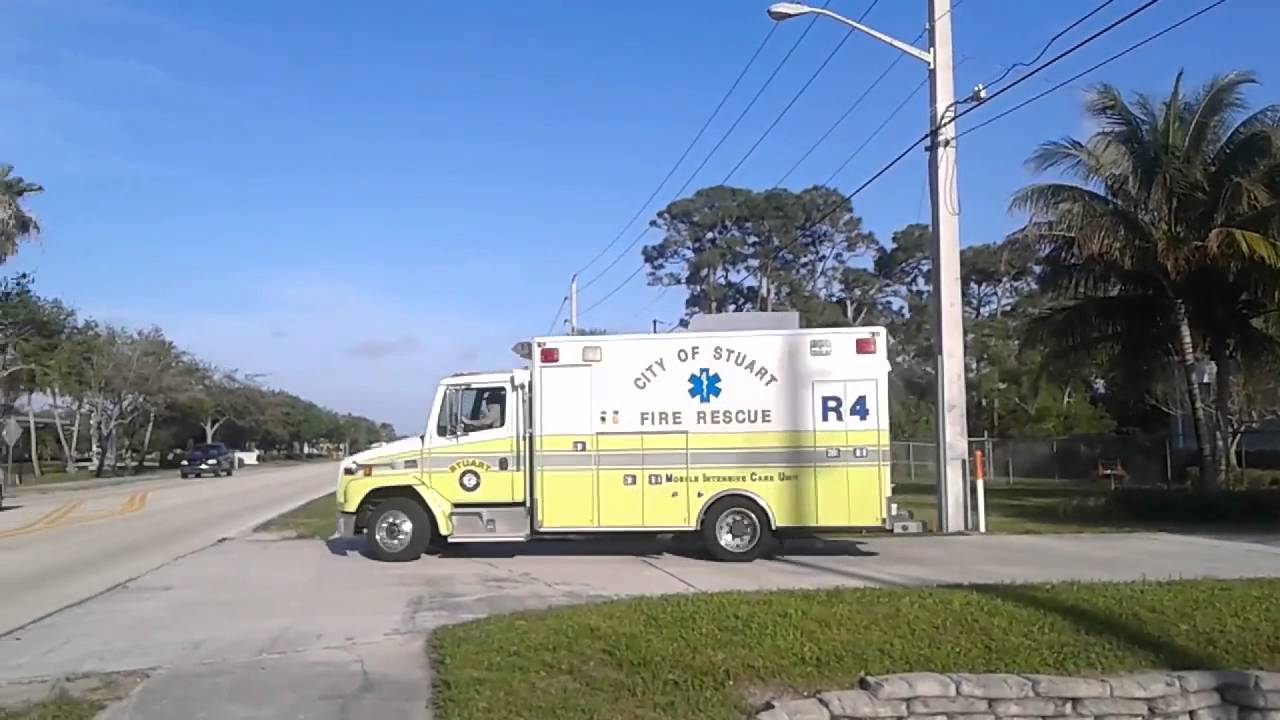 RARE CITY OF STUART FIRE RESCUE RESCUE 4 RESPONDING CODE 1 - YouTube