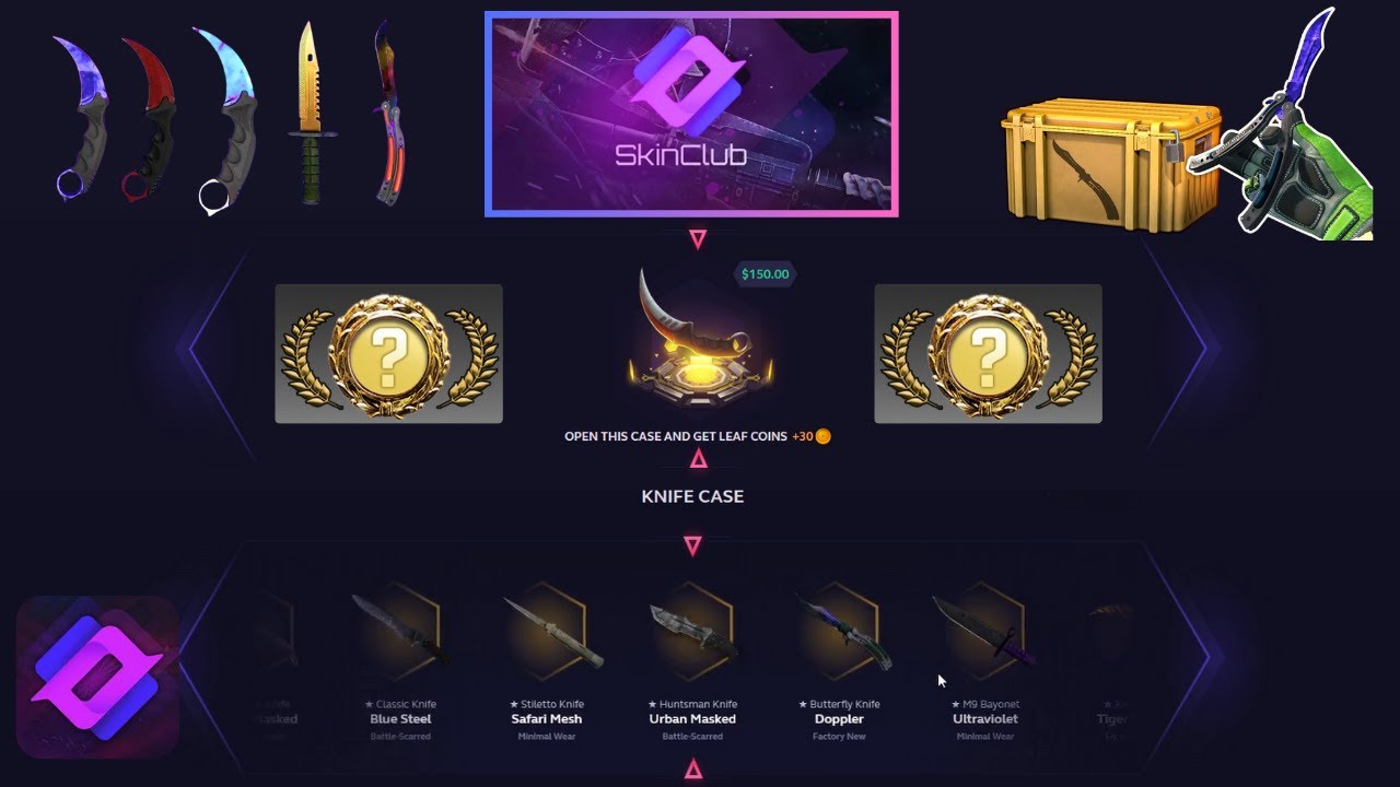Opening Knife Cases! (Skinclub) - YouTube