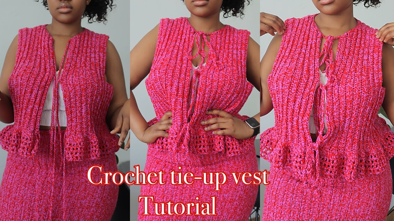 Easy Crochet vest tutorial || Mihankushea - YouTube