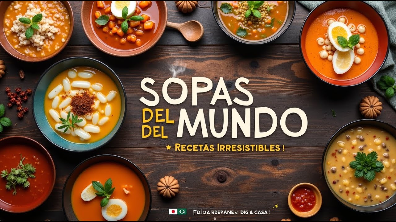 🥣 Recetas de Sopas Auténticas 🌍 ¡Sabores del Mundo en Casa! 🍲 - YouTube
