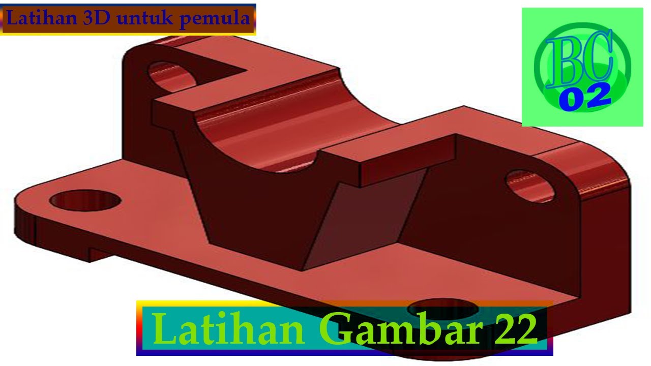 3D Tutorial Dasar Solidworks :Latihan Gambar 22 - YouTube