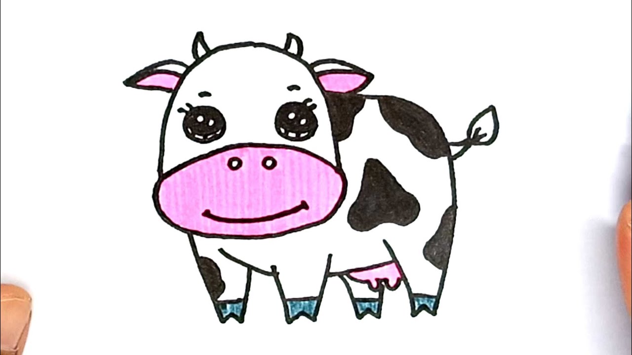 Cara Menggambar Sapi Lucu | How To Draw Cute Cow - YouTube
