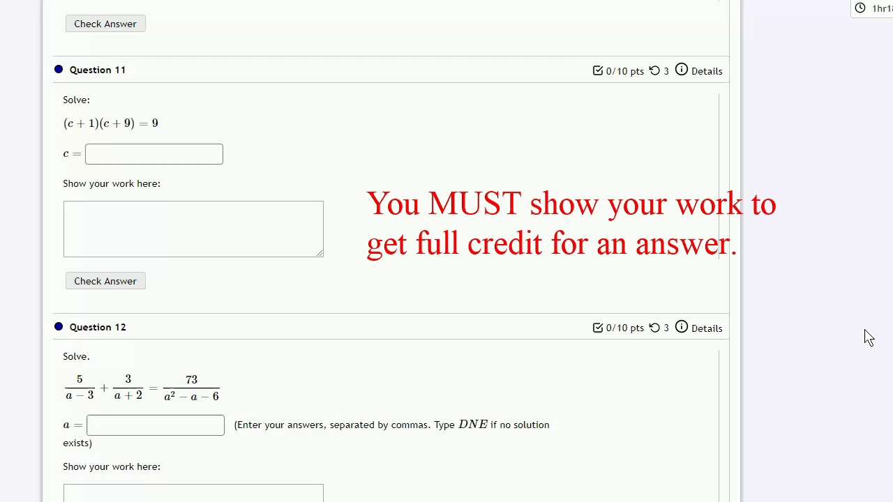 Taking the Exam using MyOpenMath. - YouTube