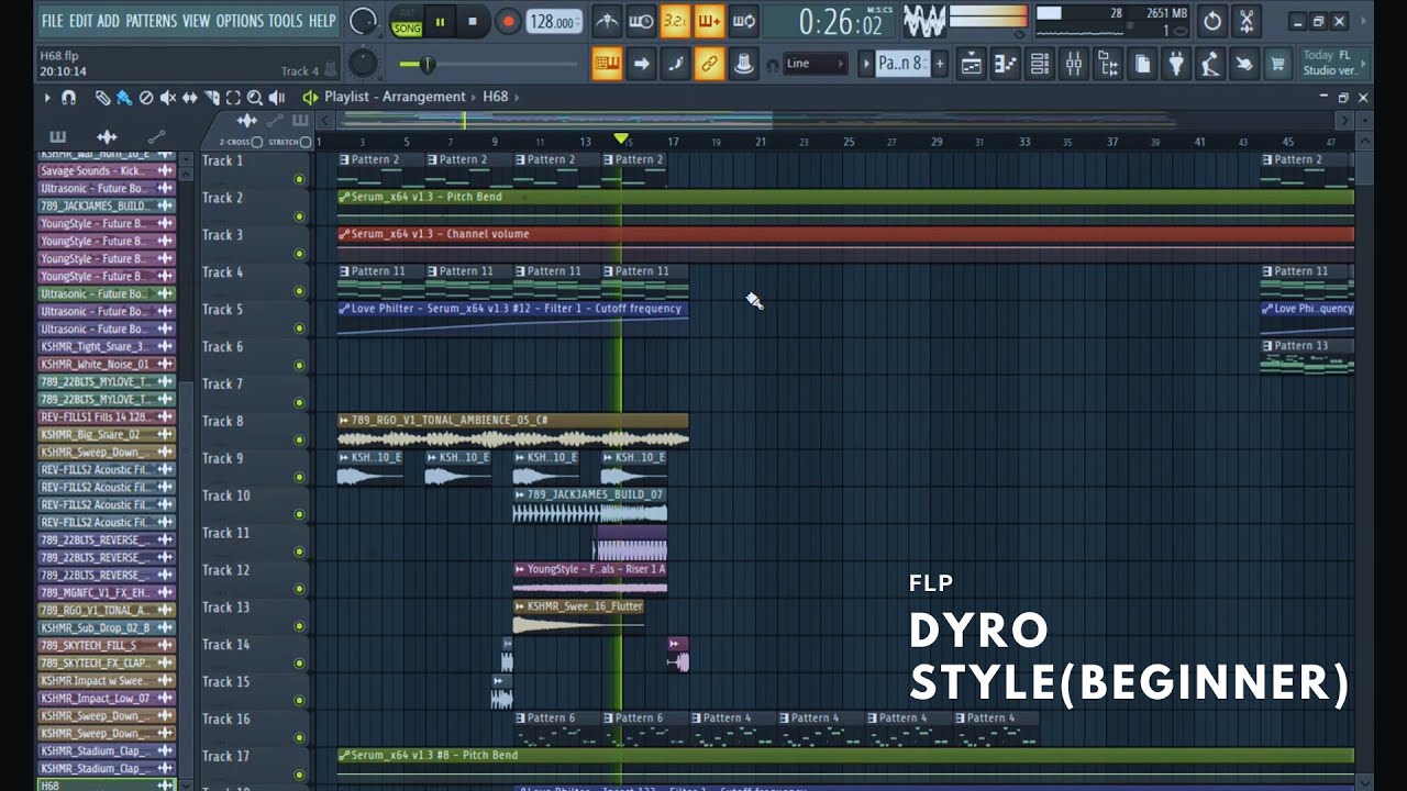 DYRO STYLE FLP (BEGINNER LEVEL) FL STUDIO TUTORIAL - YouTube