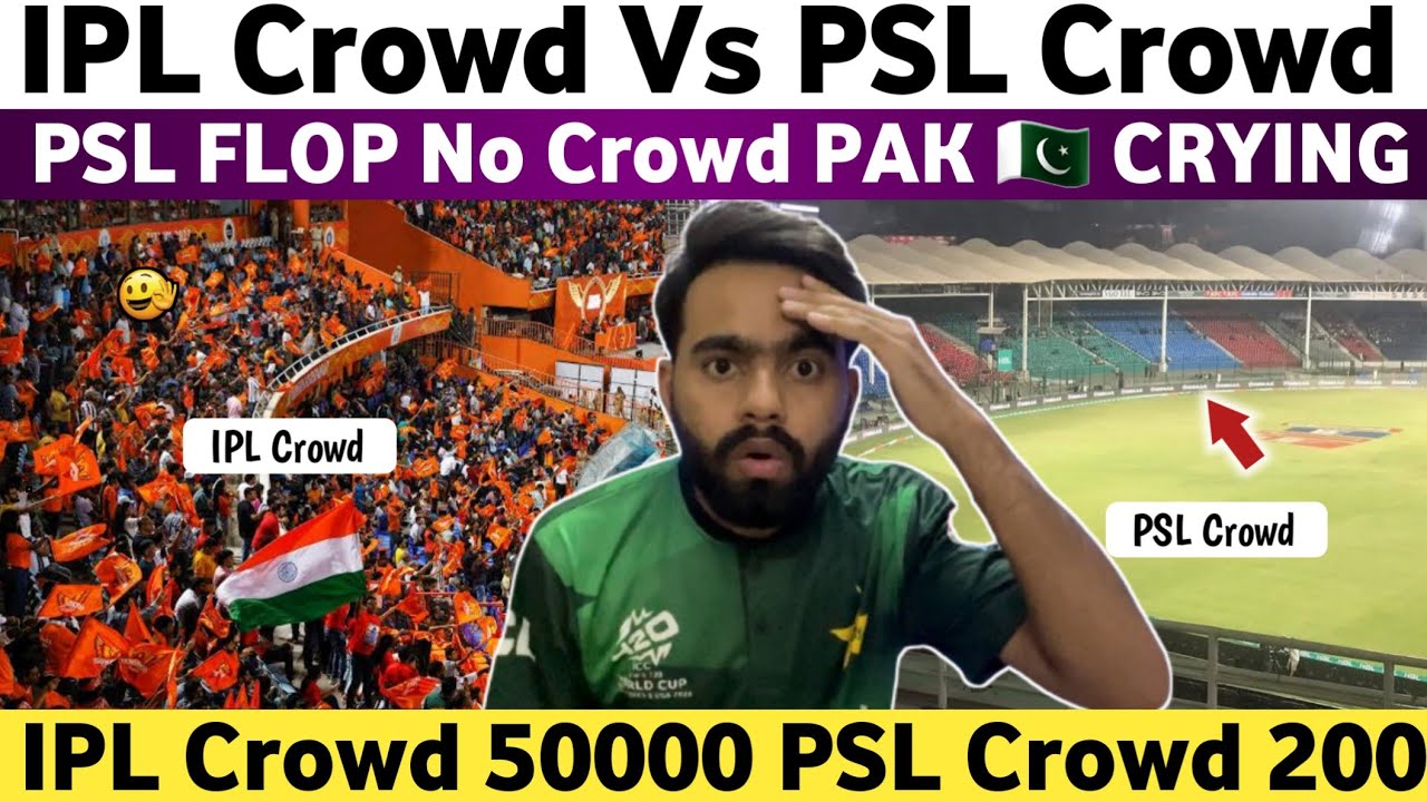 IPL Crowd Vs PSL Crowd | PSL Flop Empty Stadium | Pak Media on Abhishek ...