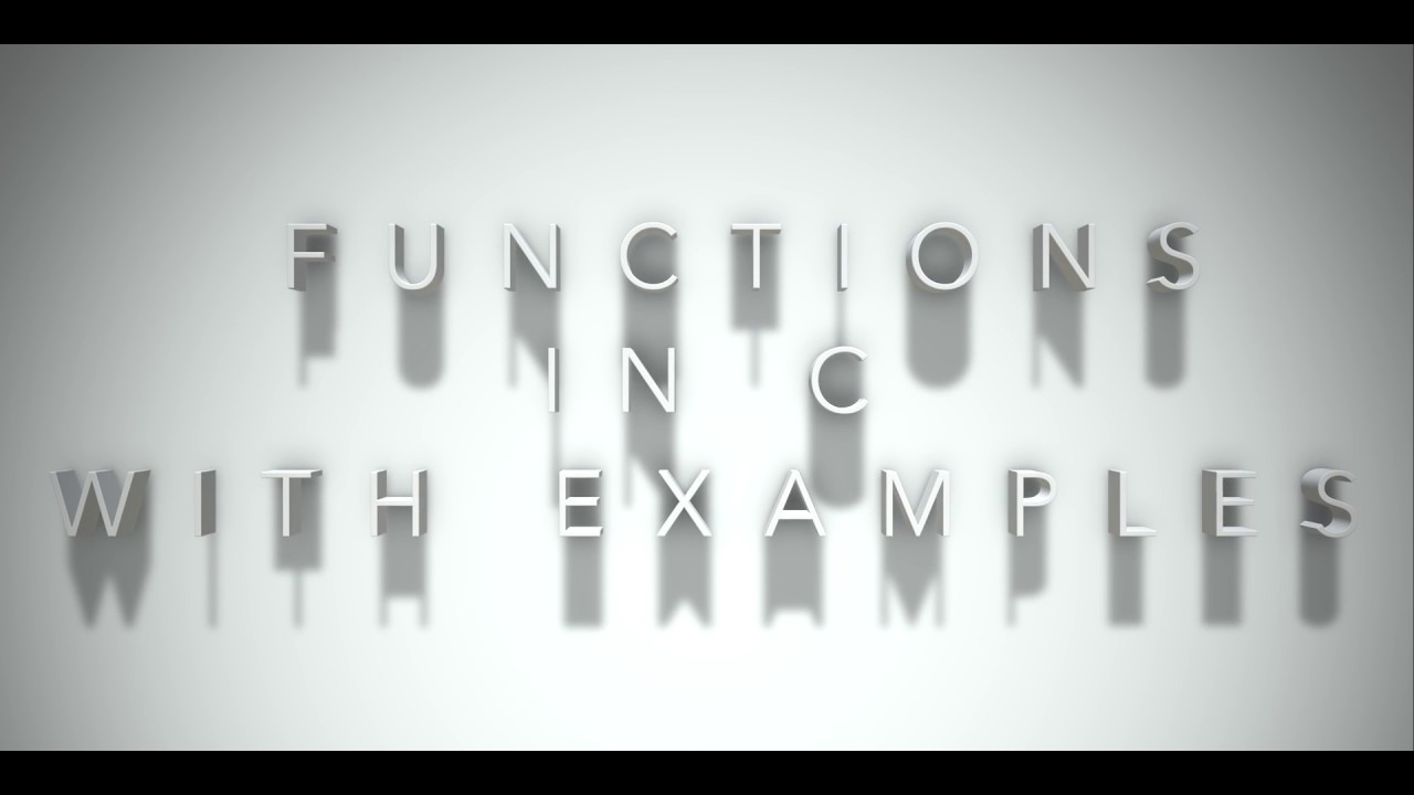 Function In C What Is Function In Hindi YouTube Function In C What Is Function In Hindi YouTube