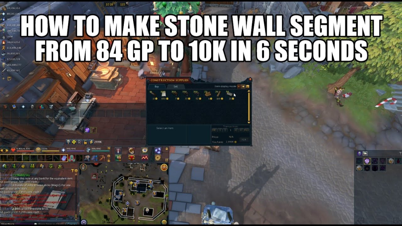 How to make stone wall segment | Runescape 3 - YouTube