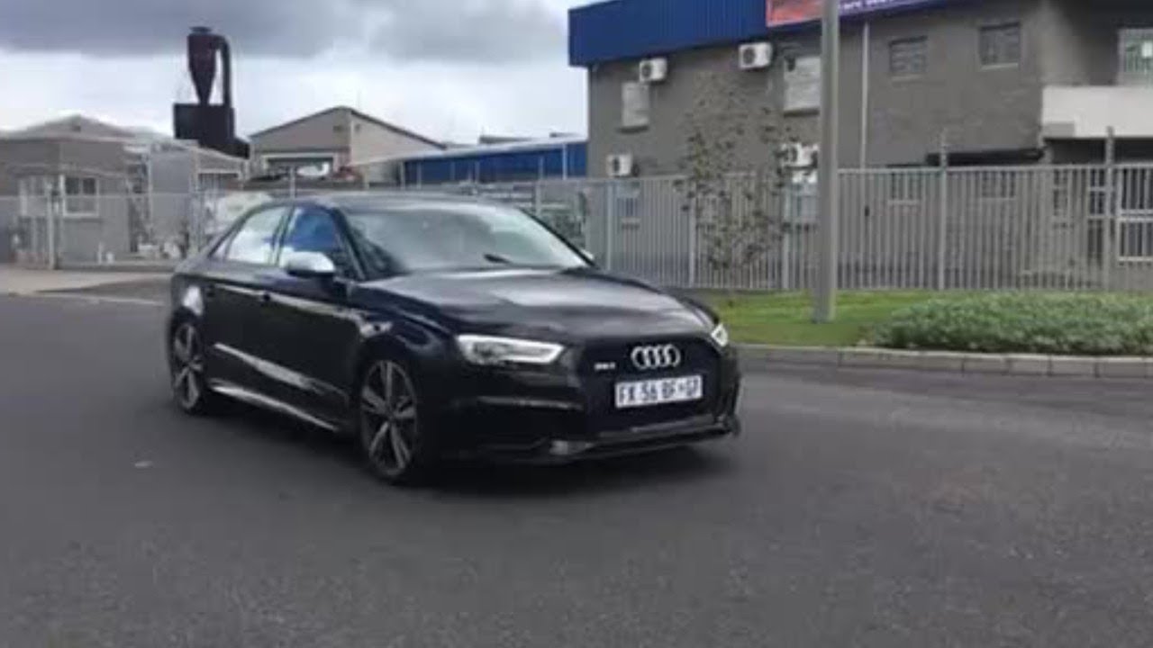 2018 Audi RS 3 launch control in slow motion and real time - YouTube