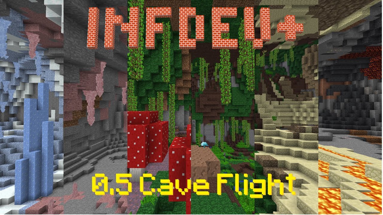 Infdev+ 0.5 Cave flight - YouTube