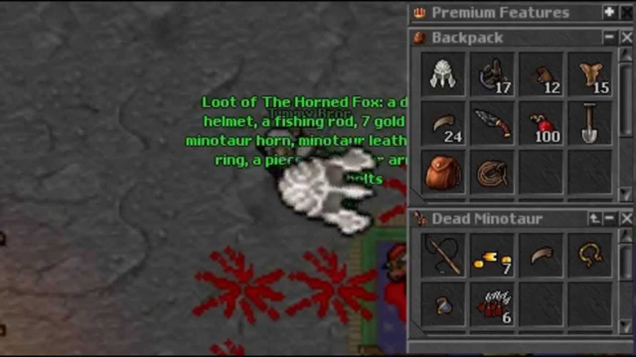 Tibia Secura The Horned Fox (great loot) - YouTube