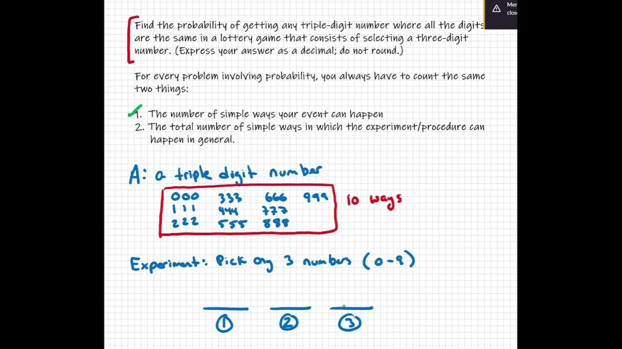 Eric's Statistics Lecture: Probability of Repeated Digits in Lotto Number Fundamental Counting ...