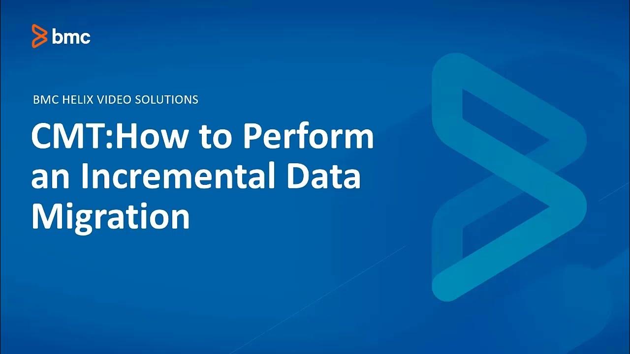 BMC Helix Data Manager: How to Perform an Incremental Data Migration ...
