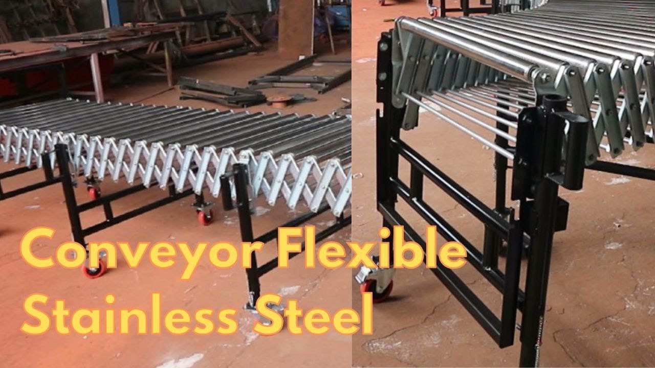 Conveyor Roller Flexible gravity ( Roller Stainless Steel ) - YouTube