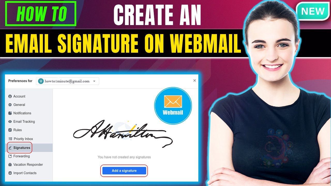 How to create an email signature on Webmail 2025 - YouTube