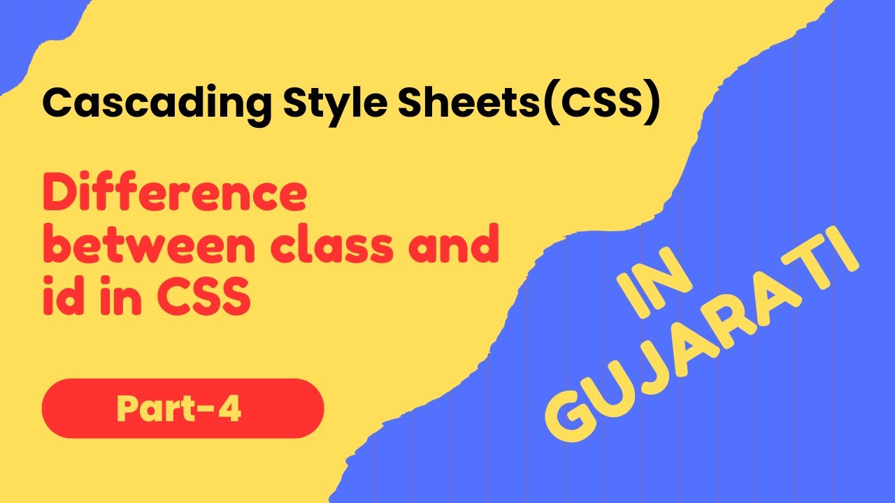 Class and Id selector in CSS | CSS Tutorial for Beginners | Gujarati | Part-4 - YouTube