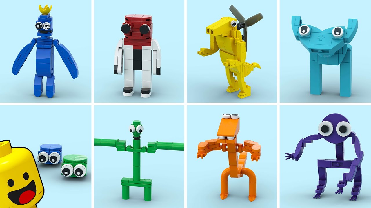 LEGO Rainbow Friends 2 : How to make minifigs ALL the monsters out of ...