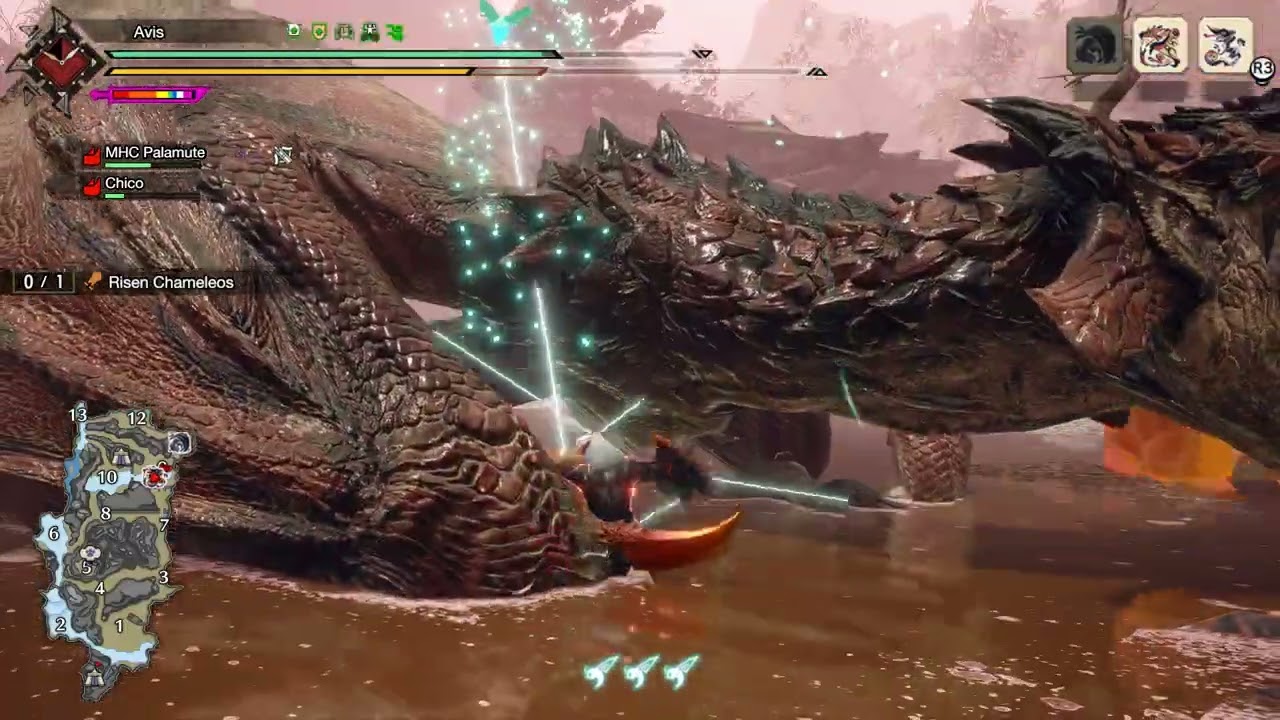 MHR: Sunbreak - Flaming Espinas SnS vs Risen Chameleos - YouTube