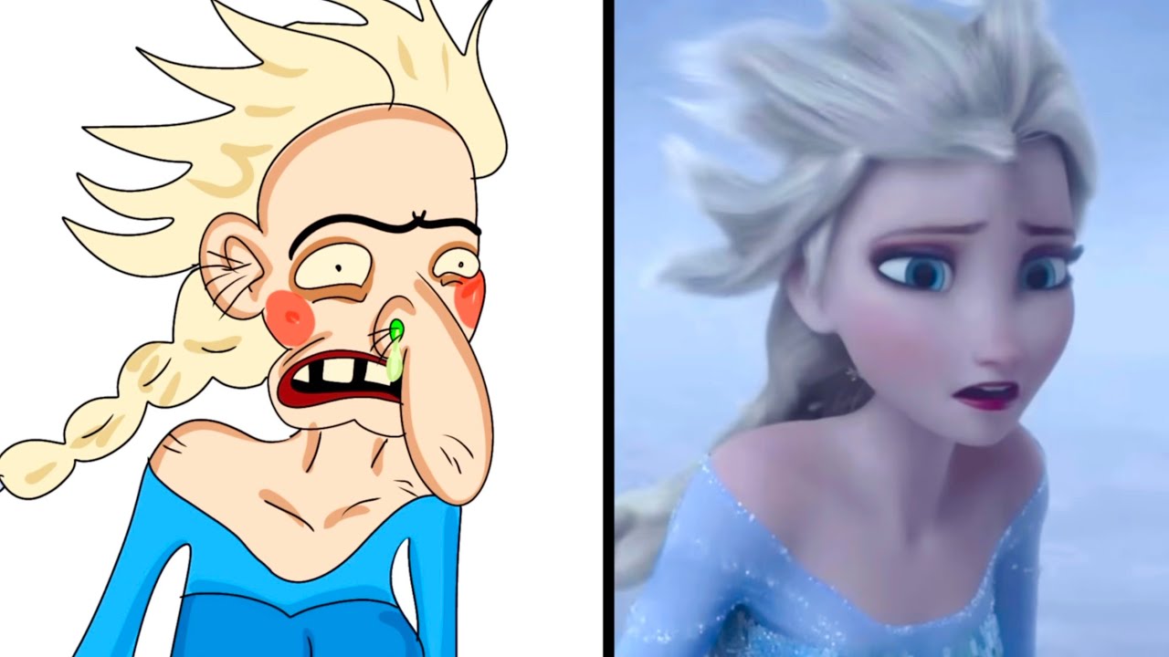 Frozen Funny Parody 😂 Elsa & Anna’s Funniest Caricature Moments ...