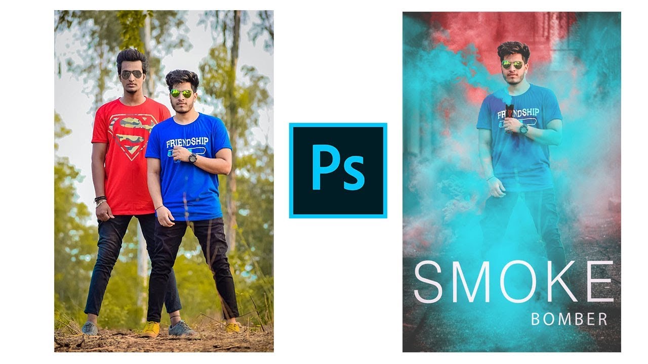 Blue Smoke Effect Photoshop Manipulation Tutorial | H Editz - YouTube