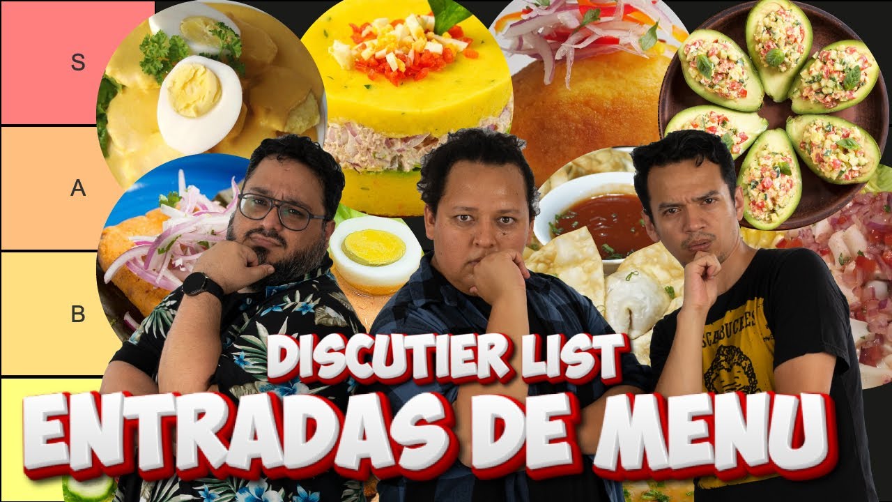 TIER LIST MEJORES ENTRADAS DE MENÚ - #DISCUTIERLIST - YouTube