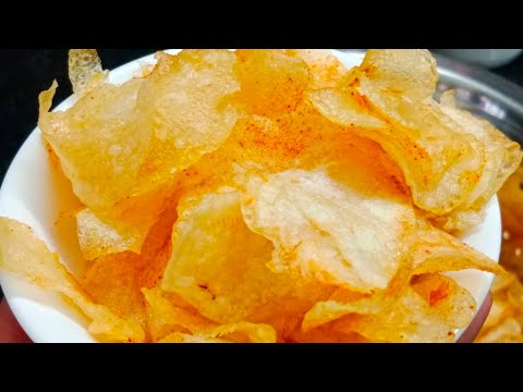 Very easy and crispy potato chips at home| potato chips Malayalam ...
