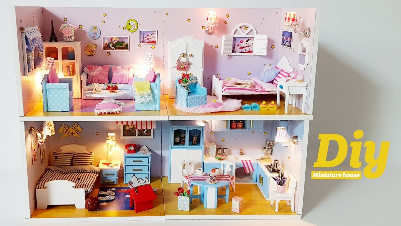 DIY Miniature dollhouse Kitㅣsnoopy houseㅣ스누피 하우스ㅣ미니어처하우스ㅣ박소소(soso ...