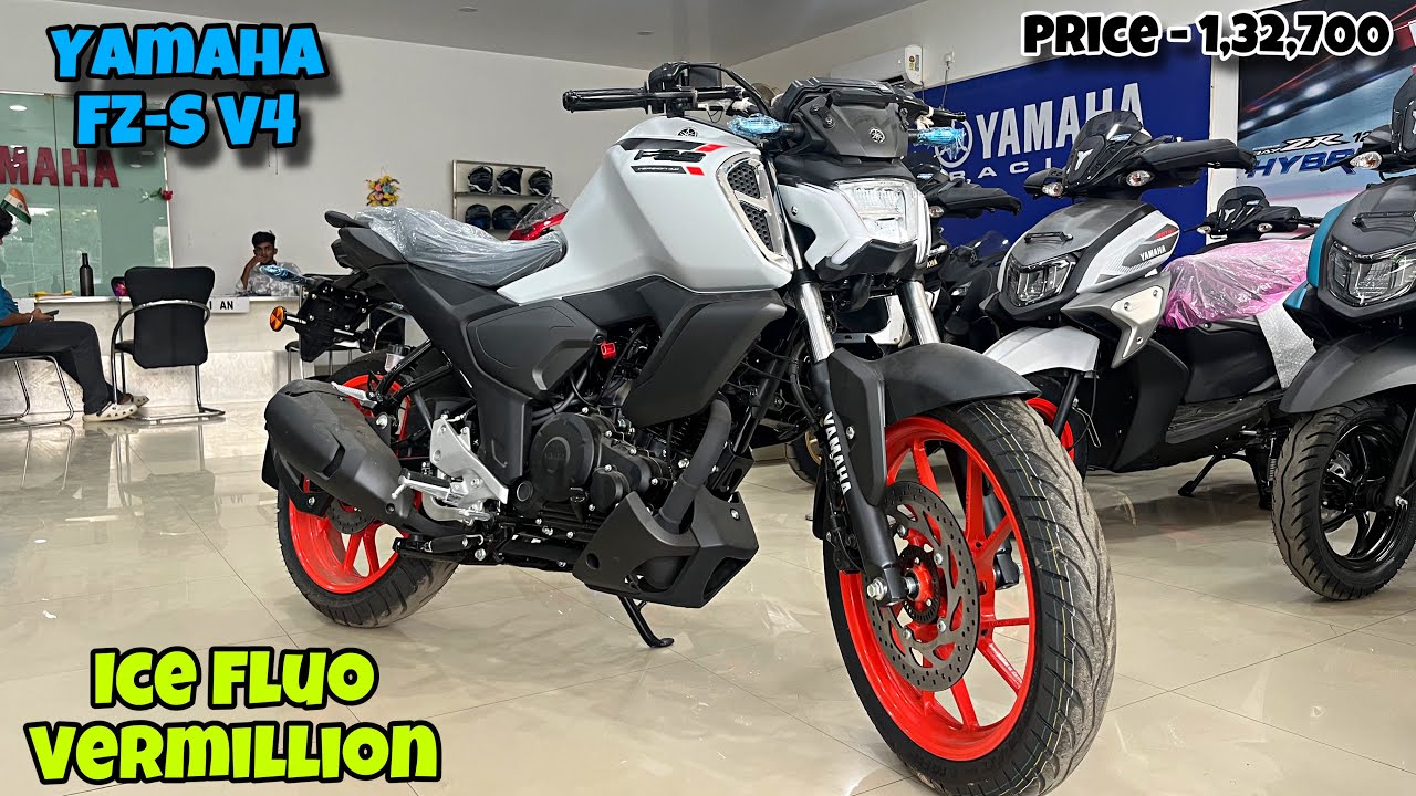Yamaha FZ-S V4 New Update | Cyber Green & Ice Fluo Vermillion | - YouTube