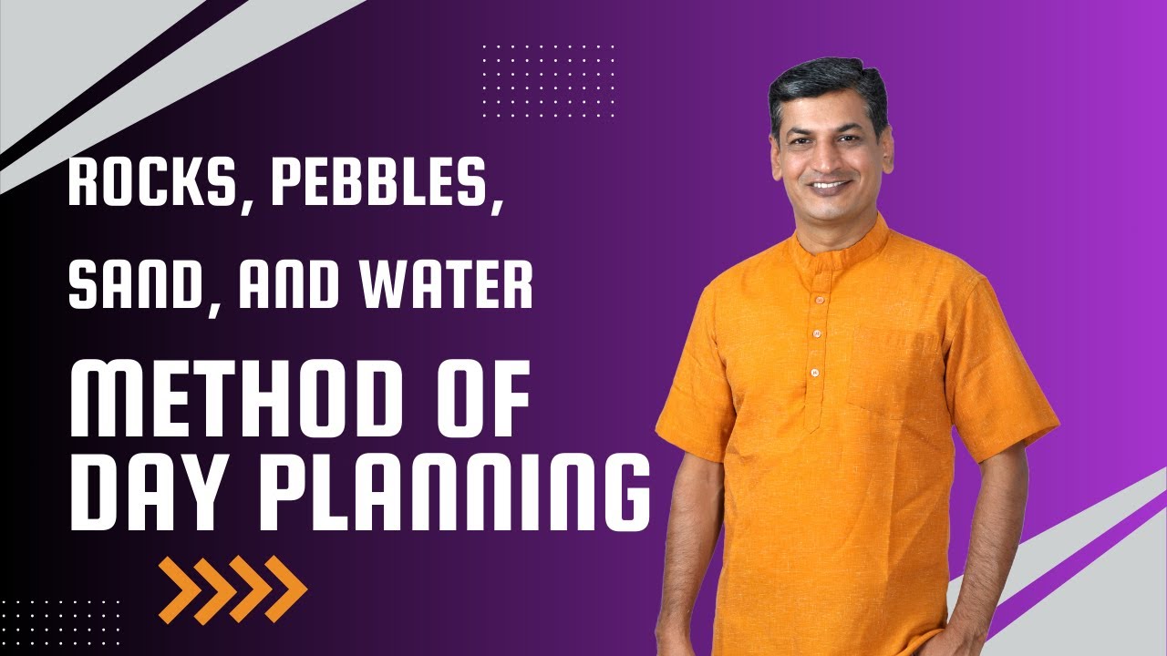 Rocks, pebbles, sand, and water method of day planning - YouTube
